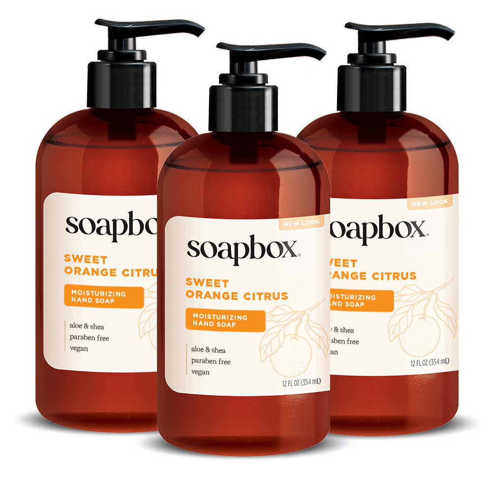 Sweet Orange Citrus Moisturizing Liquid Hand Soap 3-Pack — Soapbox