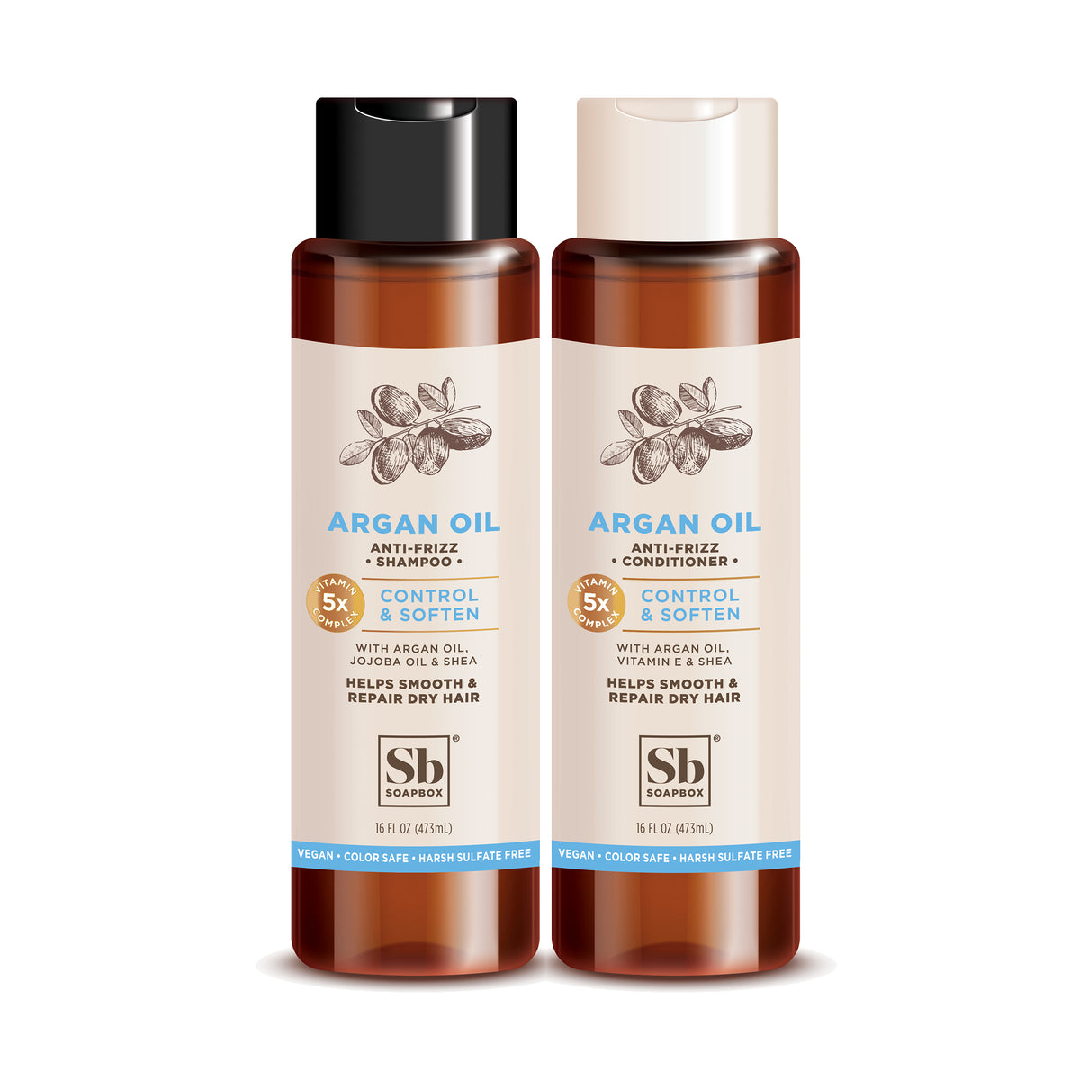 Argan Oil Anti-Frizz Shampoo + Conditioner Set — Soapbox