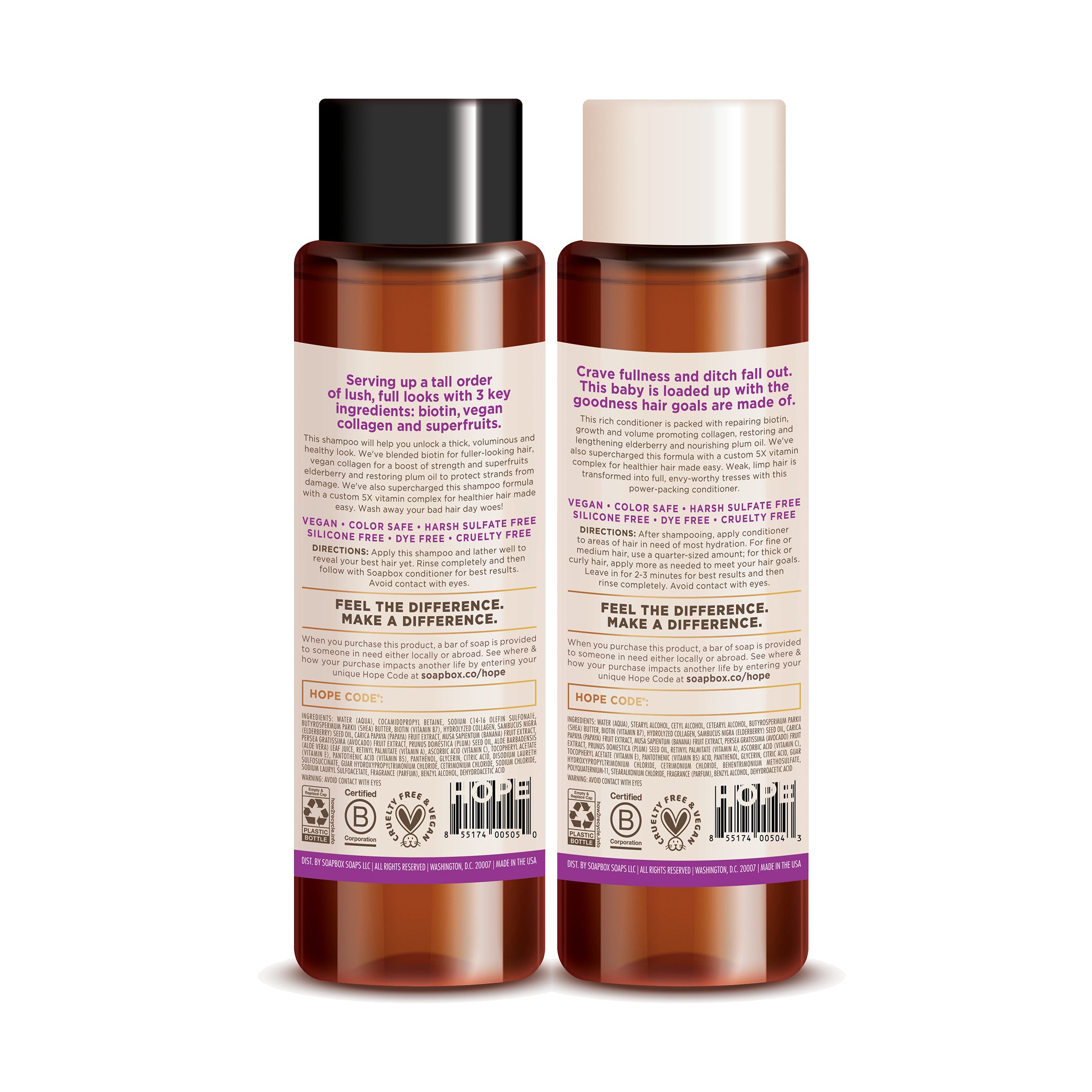 Biotin & Superfruit Volumizing Shampoo + Conditioner Set — Soapbox
